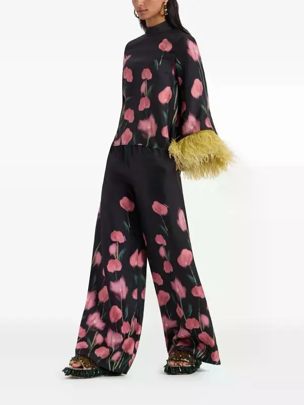 La DoubleJ Floral-print Palazzo Pants