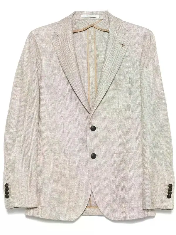 Tagliatore Brooch-detail Blazer - Brown