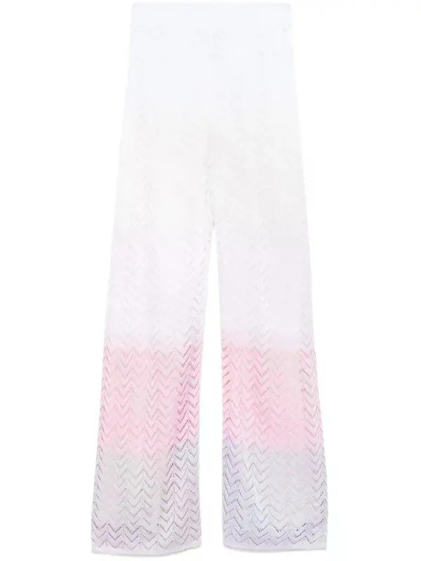Missoni Chevron-knit Trousers - White