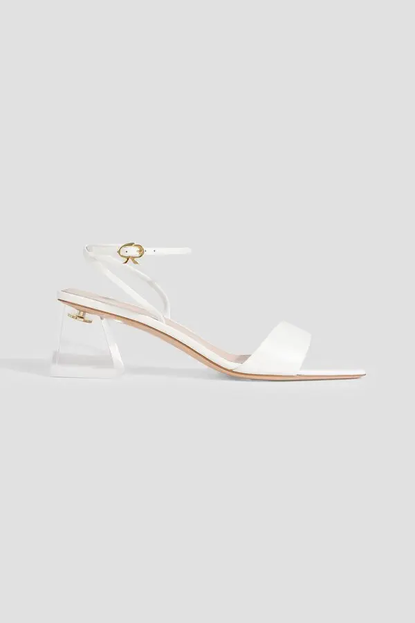 GIANVITO ROSSI Cosmic Leather Sandals - White