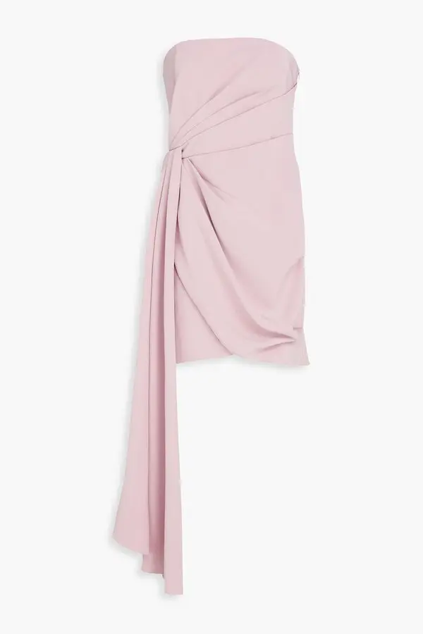 Halston Nitara Strapless Draped Mini Dress