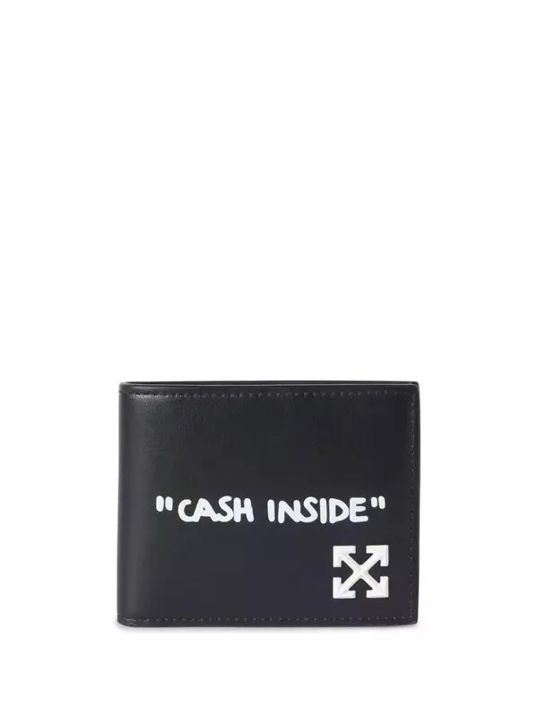 Off-White Jitney Quote Bi-fold Wallet - Black