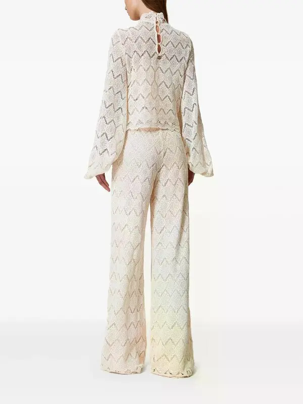 TWINSET Macramé Palazzo Trousers