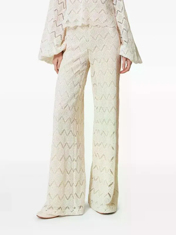 TWINSET Macramé Palazzo Trousers