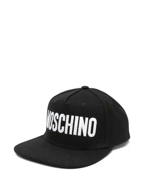 Moschino Logo Embroidered Hat - Black