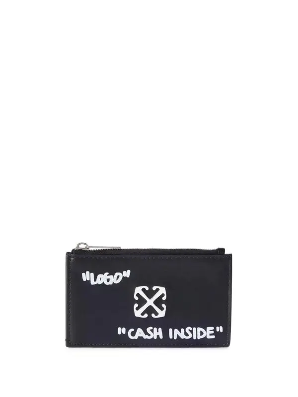 Off-White Jitney Quote Card Holder - Black
