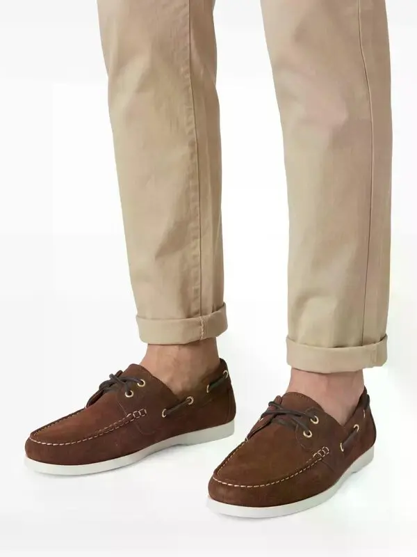 P.a.r.o.s.h Suede Boat Shoes - Brown