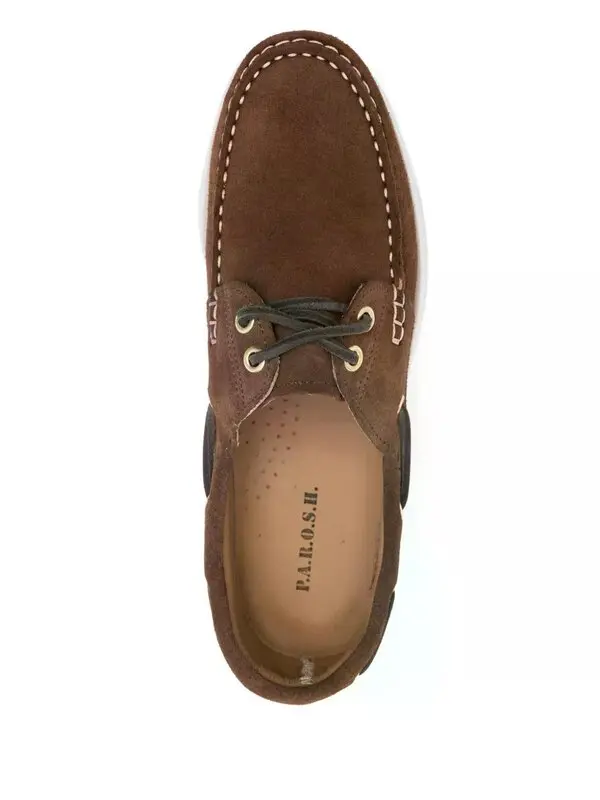 P.a.r.o.s.h Suede Boat Shoes - Brown