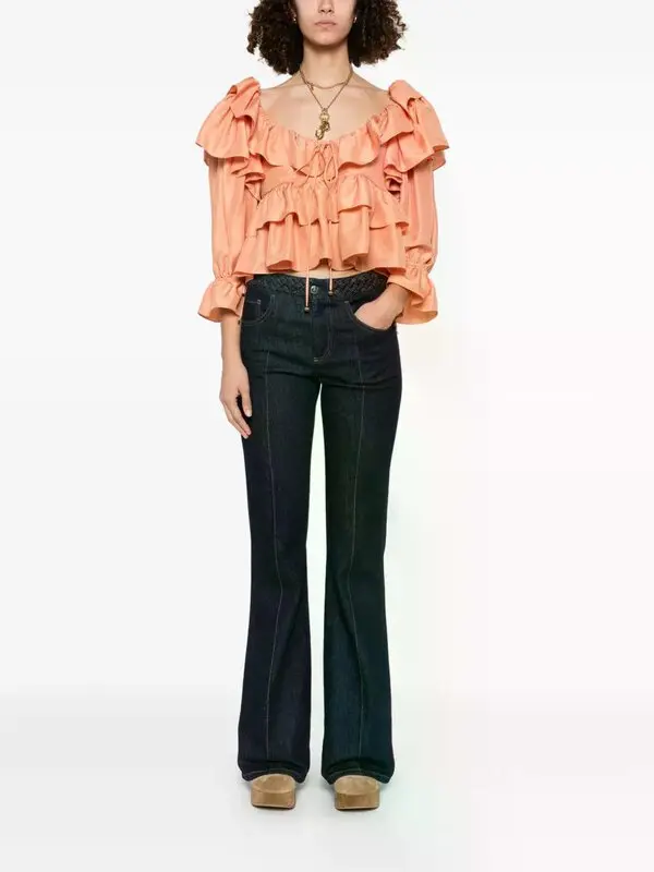 Chloé Ruffled Cropped Top