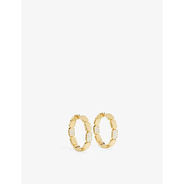 APM MONACO 18ct -plated Hoop Earrings - Yellow Gold