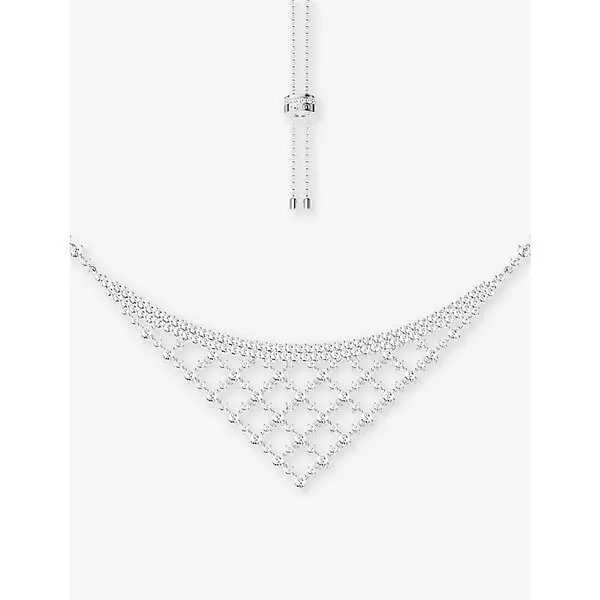 APM MONACO Maille Rivet Sterling And Zirconia Necklace - Silver