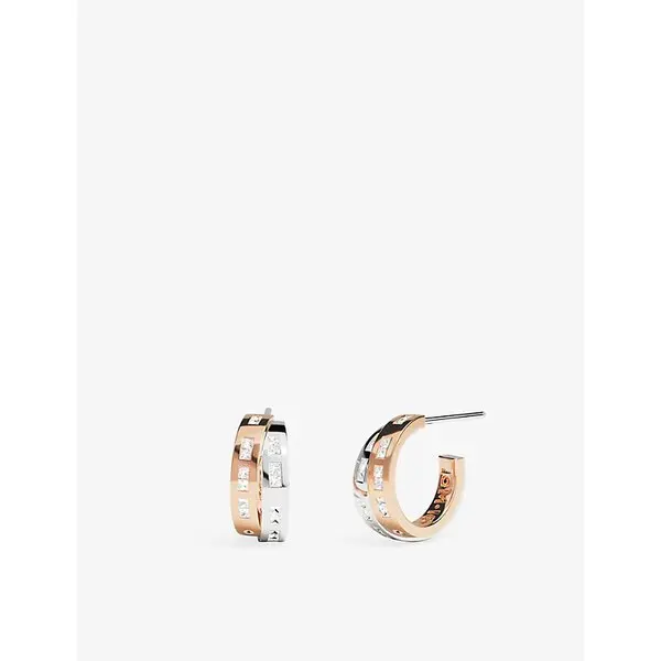 APM MONACO Toi Moi Morse Code Hoop Earrings - Silver