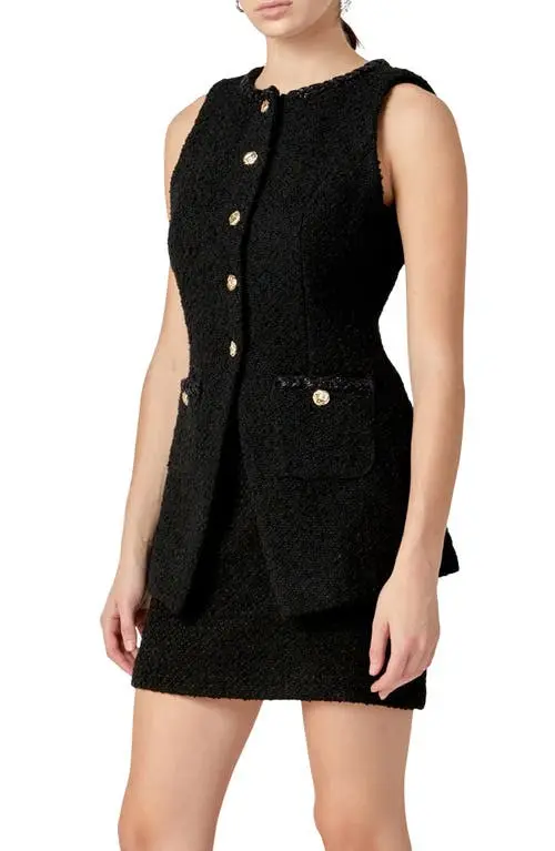 English Factory Long Tweed Vest