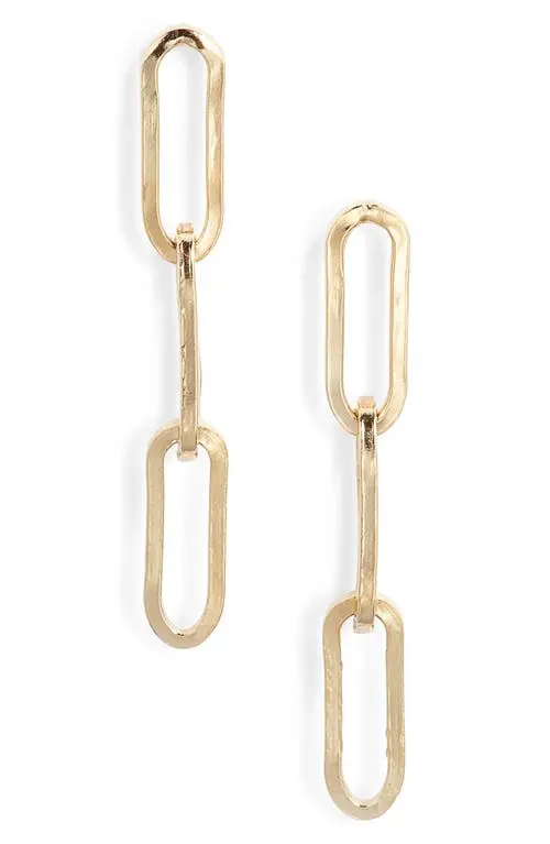 NASHELLE Paper Clip Drop Earrings - Gold Fill
