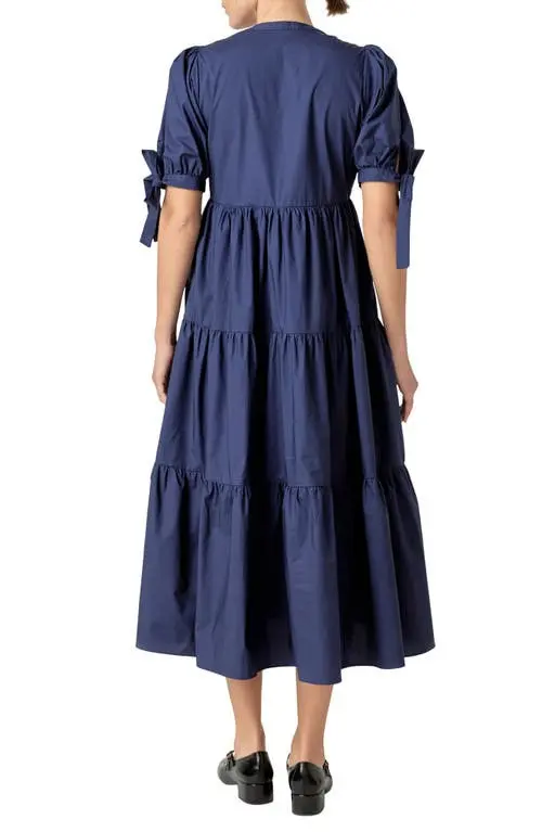 English Factory Tiered Midi Dress