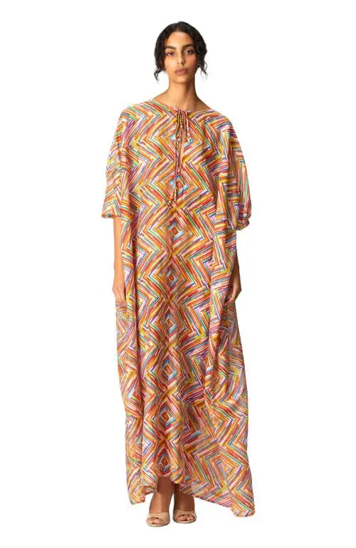 Missoni Long Kaftan In Printed Cotton And Silk Blend - Multicoloured 2