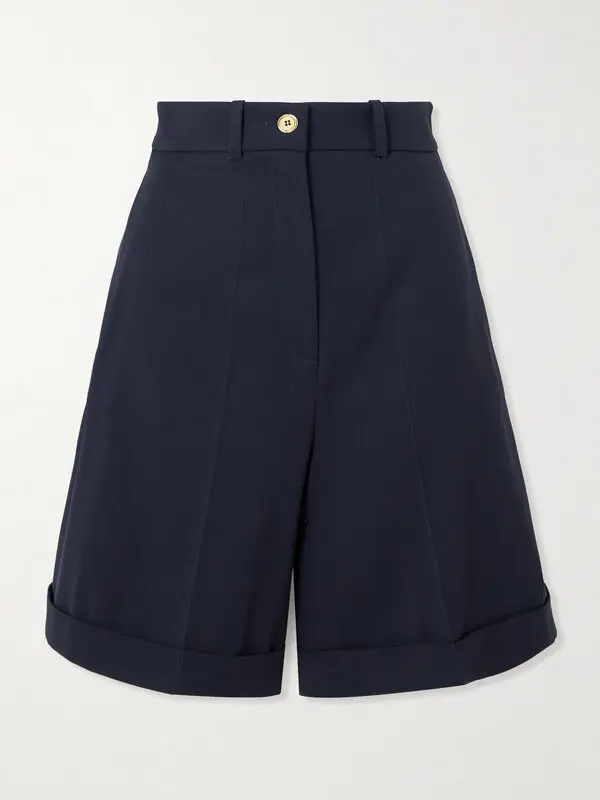 PATOU Wool-blend Twill Bermuda Shorts