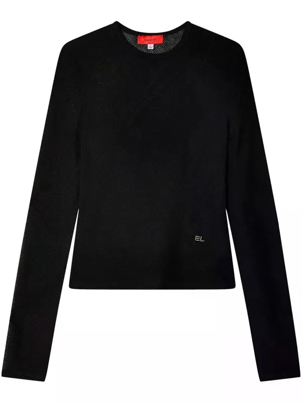 Eckhaus Latta Spiral Long-Sleeve Shirt - Black | Editorialist