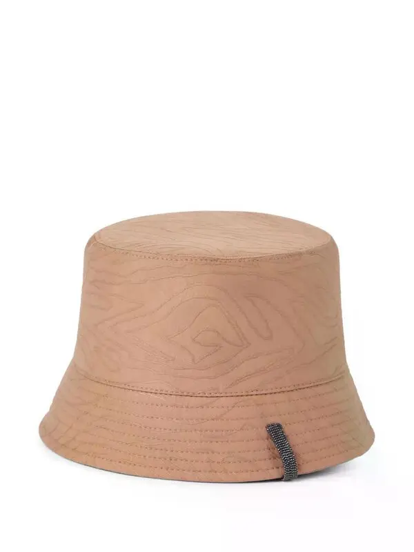 Brunello Cucinelli Monili-Chain Bucket Hat Brown Editorialist