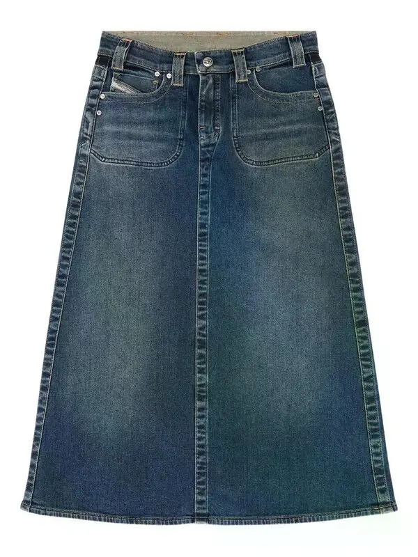 DIESEL® De-pago-mid-re Midi Skirt - Blue