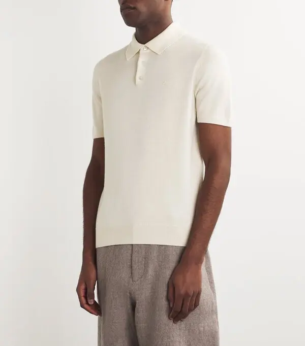 Harrods Cashmere Polo Shirt - Ivory