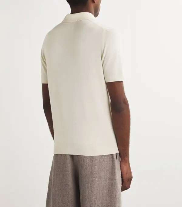 Harrods Cashmere Polo Shirt - Ivory