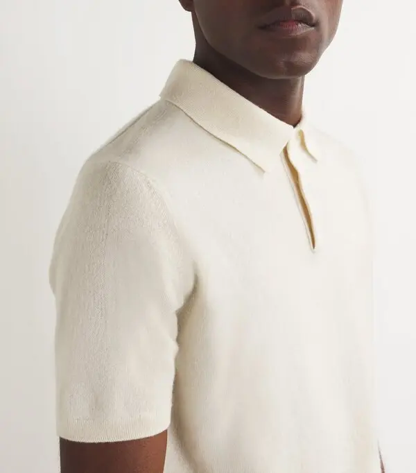 Harrods Cashmere Polo Shirt - Ivory
