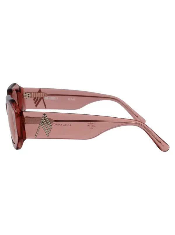 Attico Blake Sunglasses - Peach/silver/peach