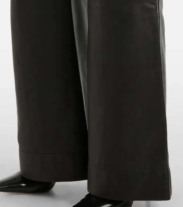 Victoria Beckham Alina High-rise Leather Bootcut Pants