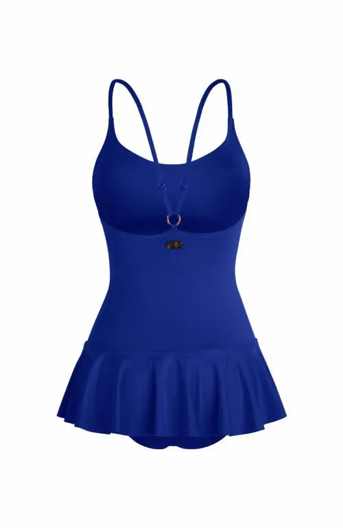 Vilebrequin Solid One-piece Swimsuit With Ruffle Skirt