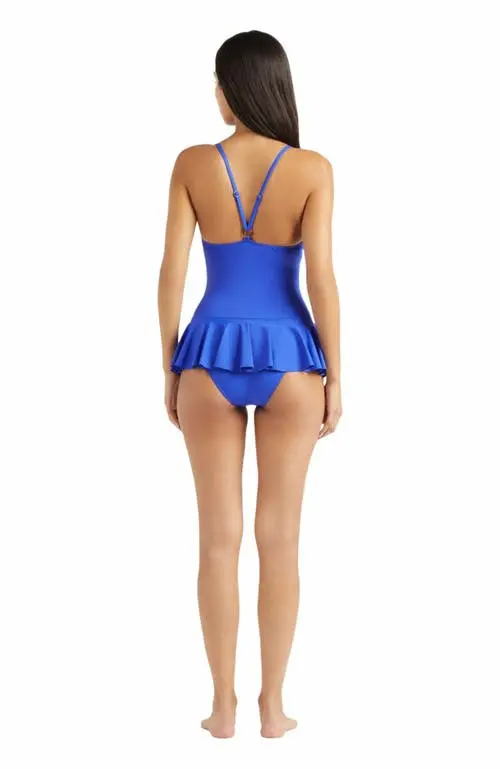 Vilebrequin Solid One-piece Swimsuit With Ruffle Skirt