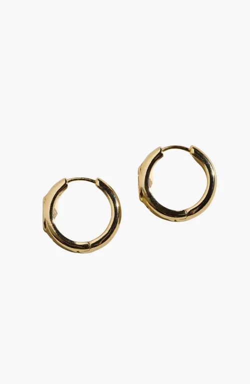 NICKEL & SUEDE Wide Cz Bezel Hoop Earrings