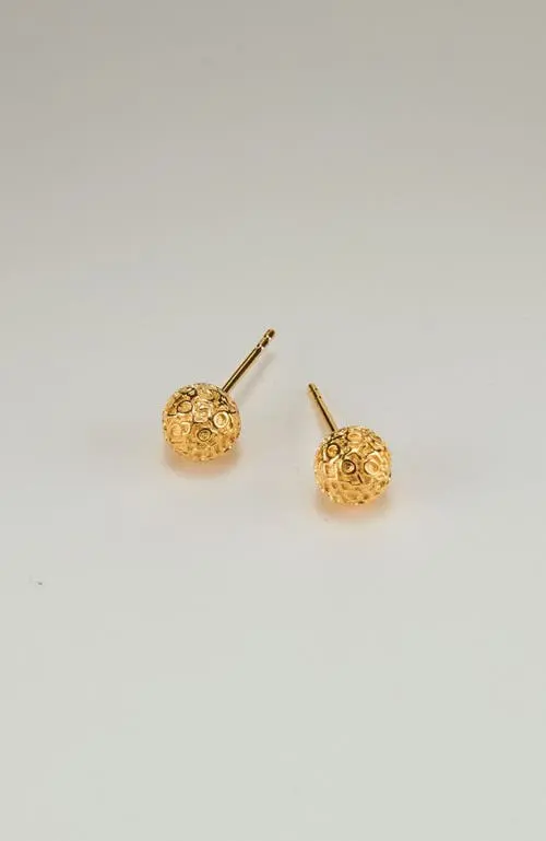 GWEN BELOTI Xo Ball Stud Earrings - Gold