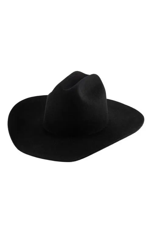 Gigi Pip Teddy Cattleman Hat - Black