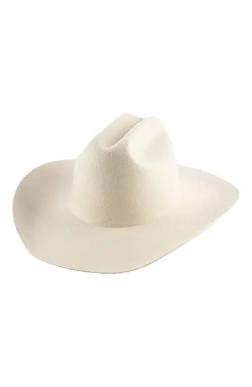 Gigi Pip Teddy Cattleman Hat - Off-white