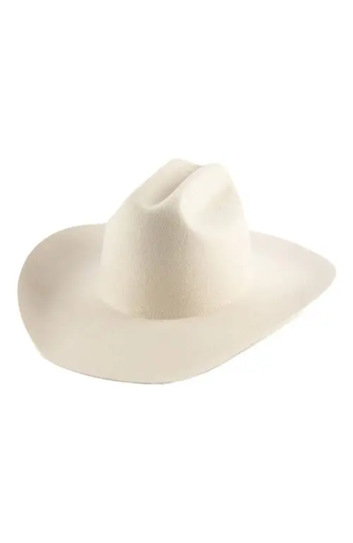 Gigi Pip Teddy Cattleman Hat - Off-white