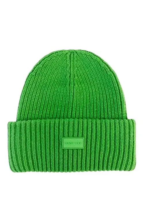 Gigi Pip Merino Wool Chunky Ribbed Beanie - Evergreen