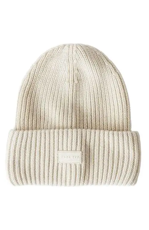 Gigi Pip Merino Wool Chunky Ribbed Beanie - Off-white