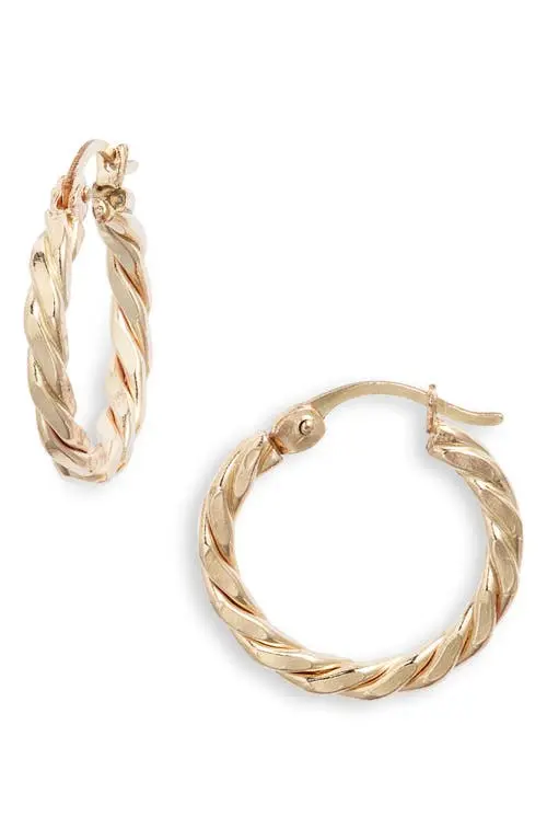 NASHELLE Twist Hoop Earrings - Gold Fill