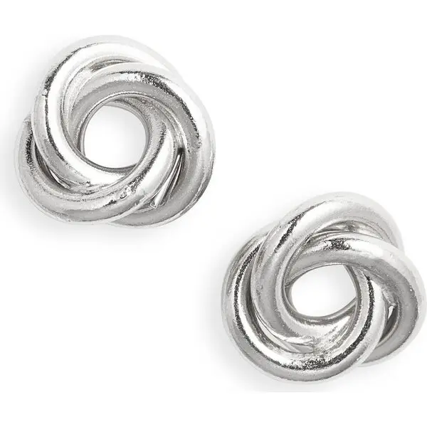 NASHELLE Knot Stud Earrings - Sterling Silver