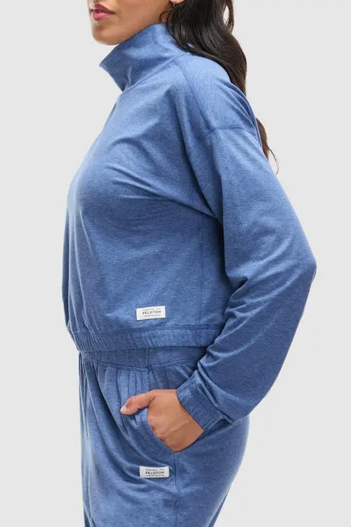 PELOTON Dreamblend Funnel Neck - Deep Cobalt