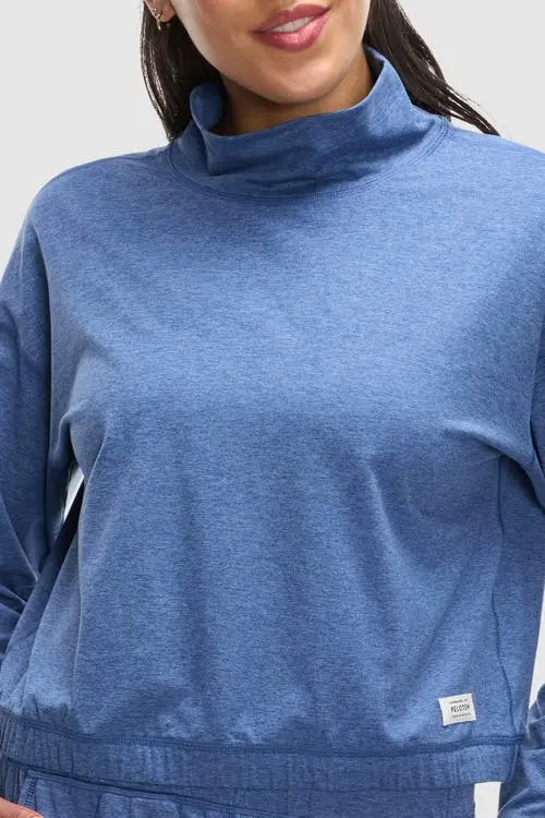 PELOTON Dreamblend Funnel Neck - Deep Cobalt