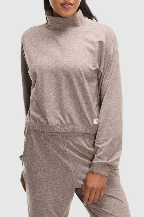 PELOTON Dreamblend Funnel Neck - Taupe Grey