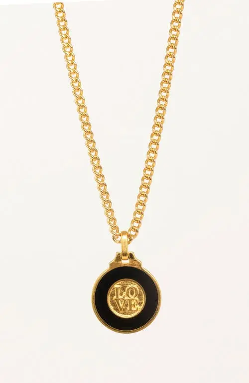 GWEN BELOTI Love Letter Pendant Necklace - Gold