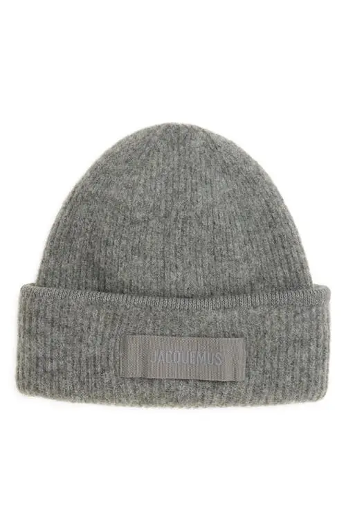 Jacquemus Le Bonnet Grosgrain Beanie - Dark Grey