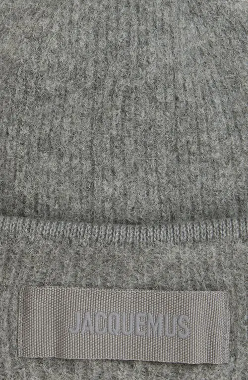 Jacquemus Le Bonnet Grosgrain Beanie - Dark Grey