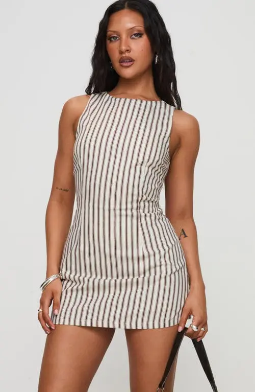 open lace back dress Anni Pinstripe Shirt | Black | Womens main image 1