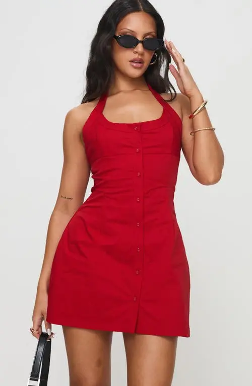 red sequin halter dress Scala 61307 Long Sequin Prom Formal Slit Dress main image 1