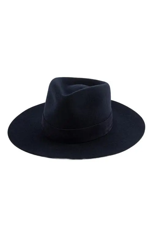 Gigi Pip Miller Fedora Hat - Navy Blue