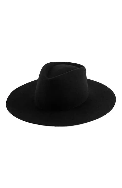 Gigi Pip Dakota Wide Brim Felt Hat - Black